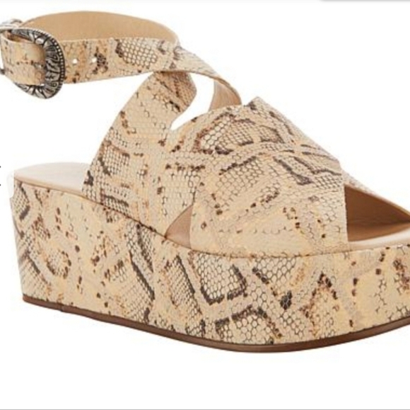 Sheryl Crow | Shoes | Sheryl Crow Sc Wedge Natural Snake Leather ...